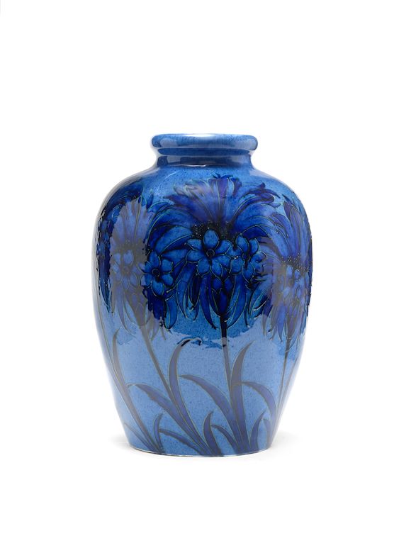 Bonhams : William Moorcroft 'Cornflower' a large Powder Blue Vase ...