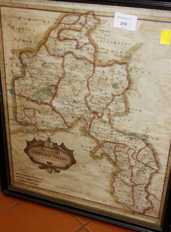Bonhams : A Robert Mordan map of Oxfordshire