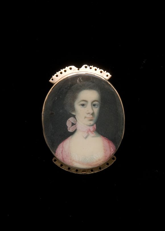 Bonhams : Gustavus Hamilton (Irish, circa 1739-1775) A Lady, wearing ...