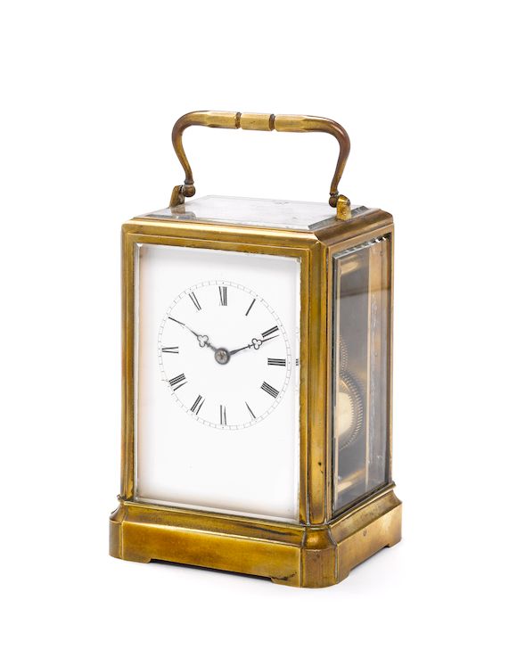 Bonhams : A mid 19th century French brass one-piece cased carriage ...