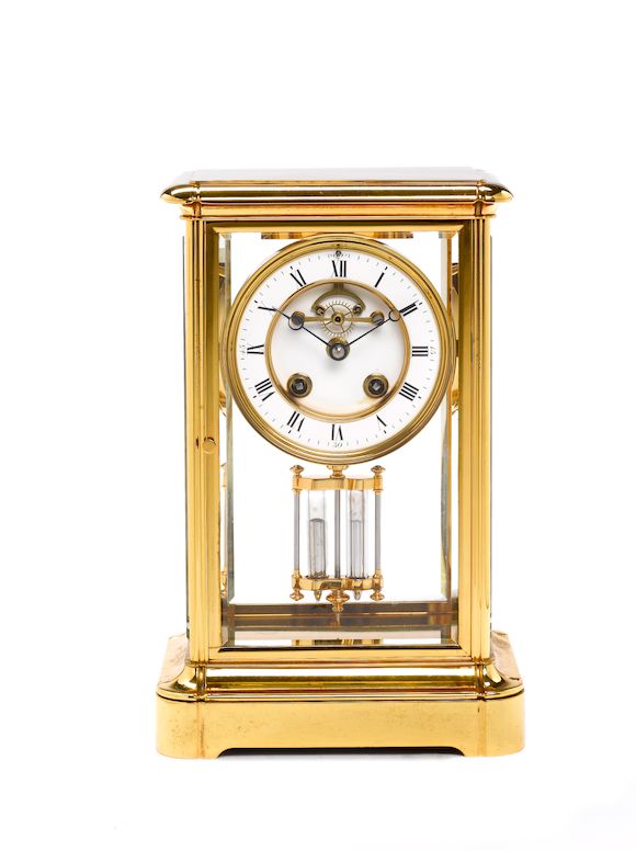 Bonhams : An early 20th century French gilt brass four glass mantel ...