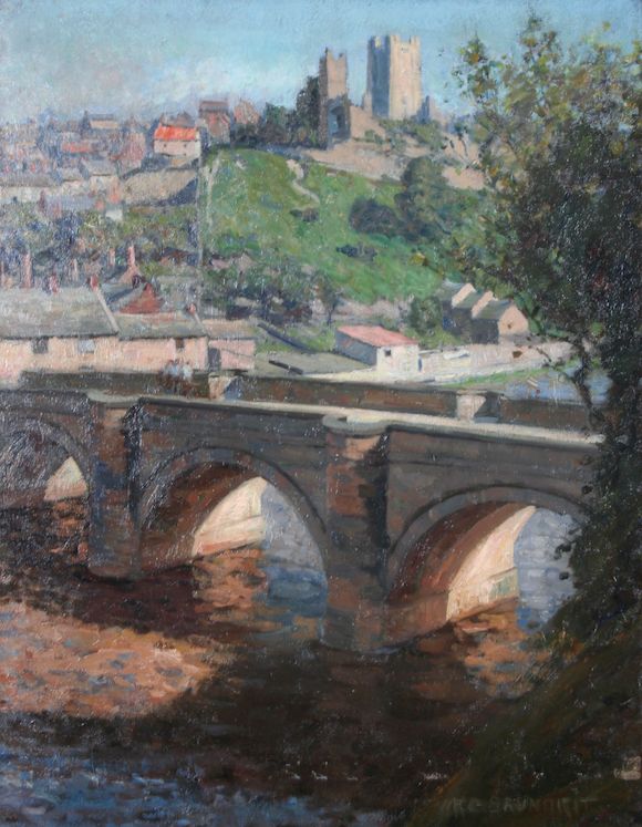 Bonhams : Reginald Grange Brundrit (British, 1883-1960) 'Richmond Bridge',