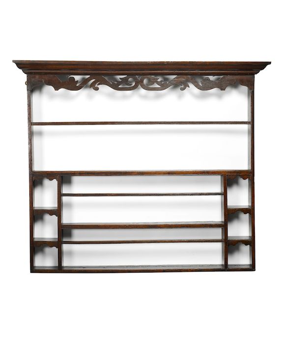 Bonhams : A set of 18th century oak 'Delft' shelves