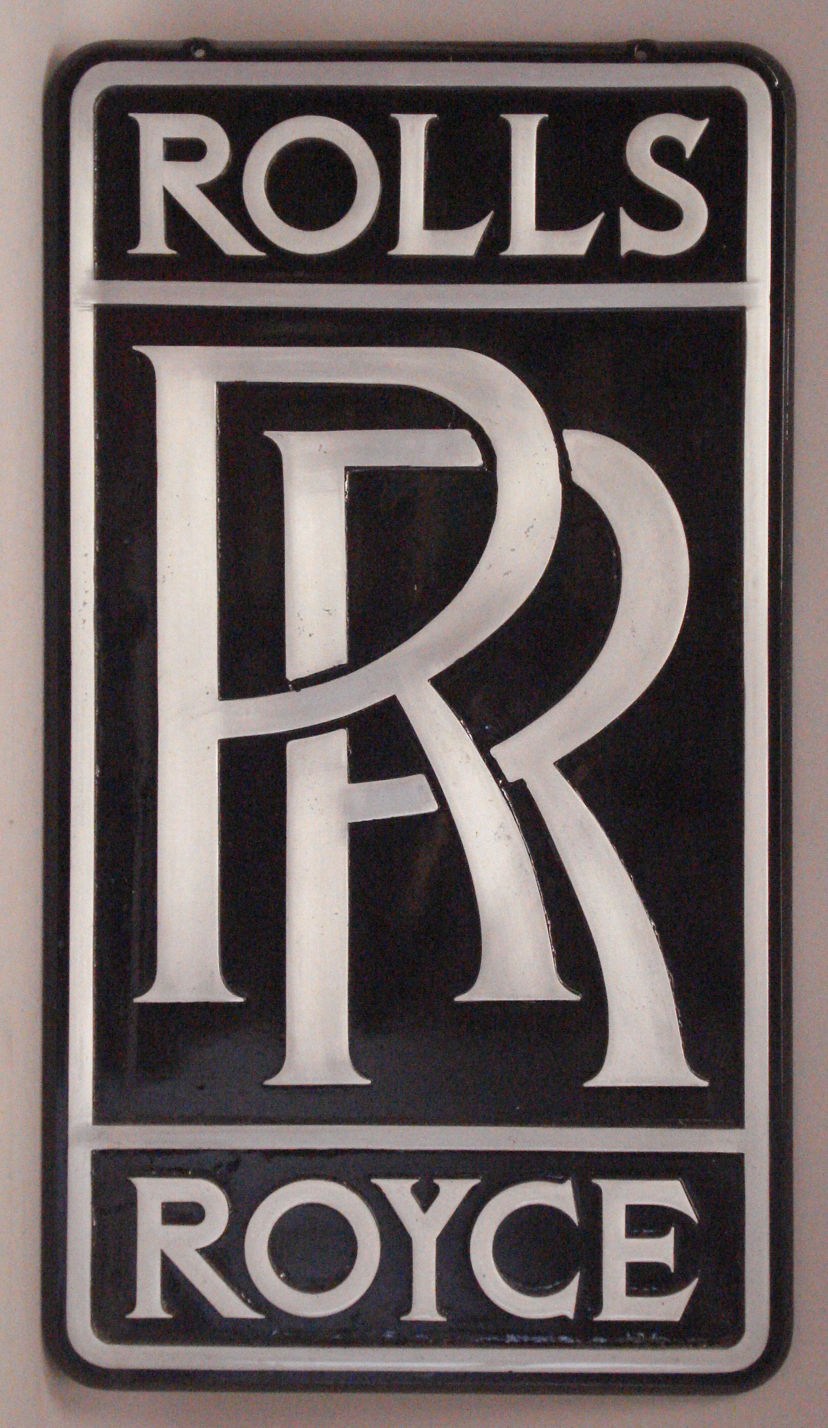 Bonhams Cars : A Rolls-Royce cast alloy showroom sign,