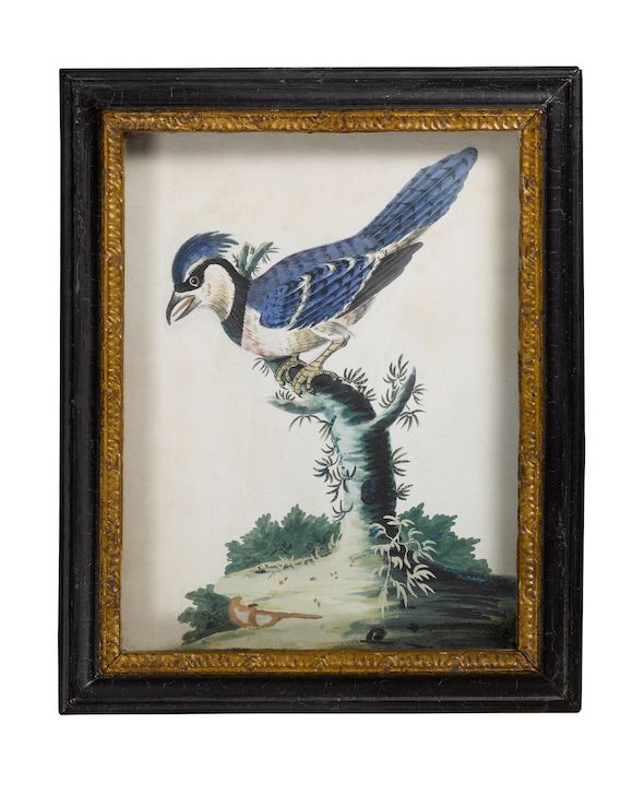 Bonhams : An 18th century embossed bird Picture in the manner of Samuel ...
