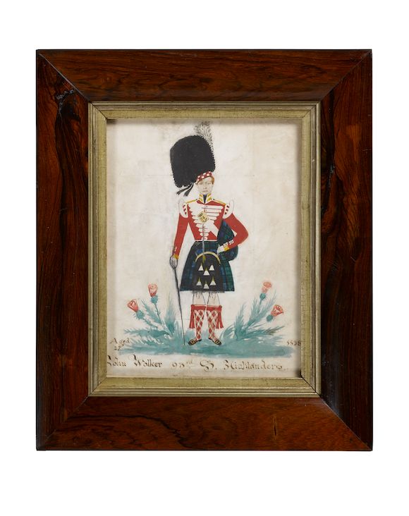 Bonhams : Scottish School, 19th Century A portrait of John Walker, 93rd ...