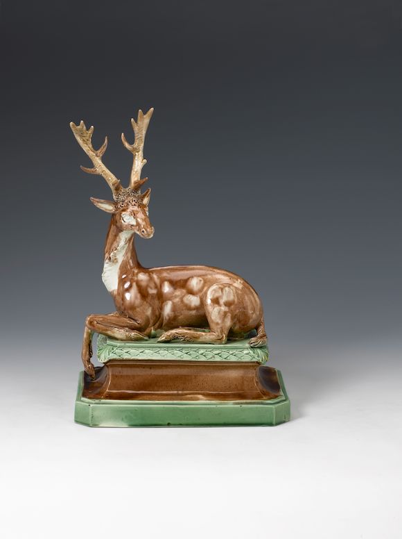 Bonhams : A magnificent Ralph Wood model of a stag circa 1790