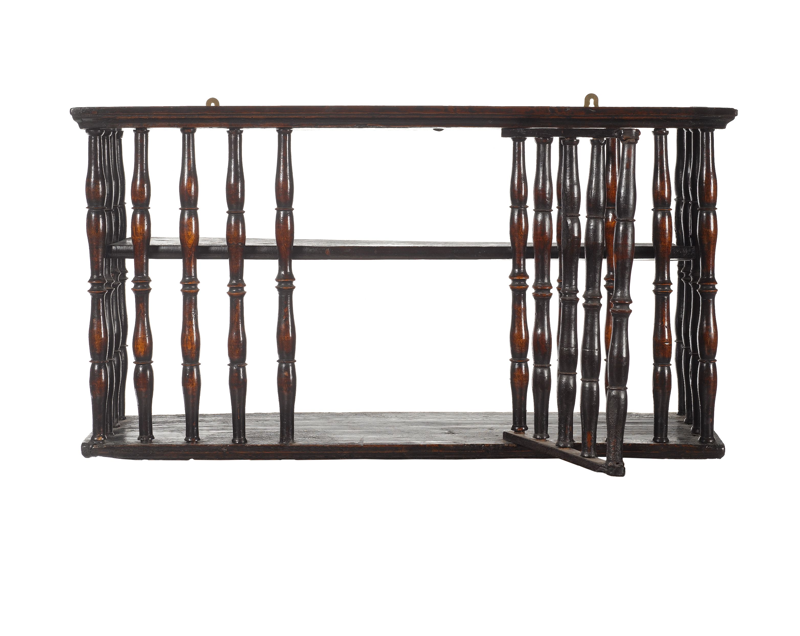 Bonhams : A Charles II ash and oak spindle turned glass case