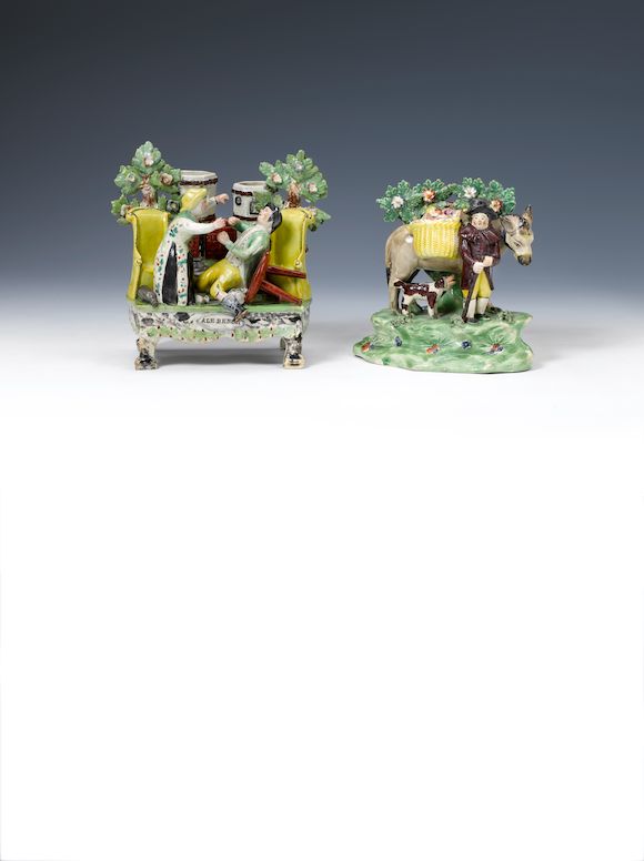 Bonhams : A Staffordshire 'Table Base' group of 'Ale bench' circa 1830