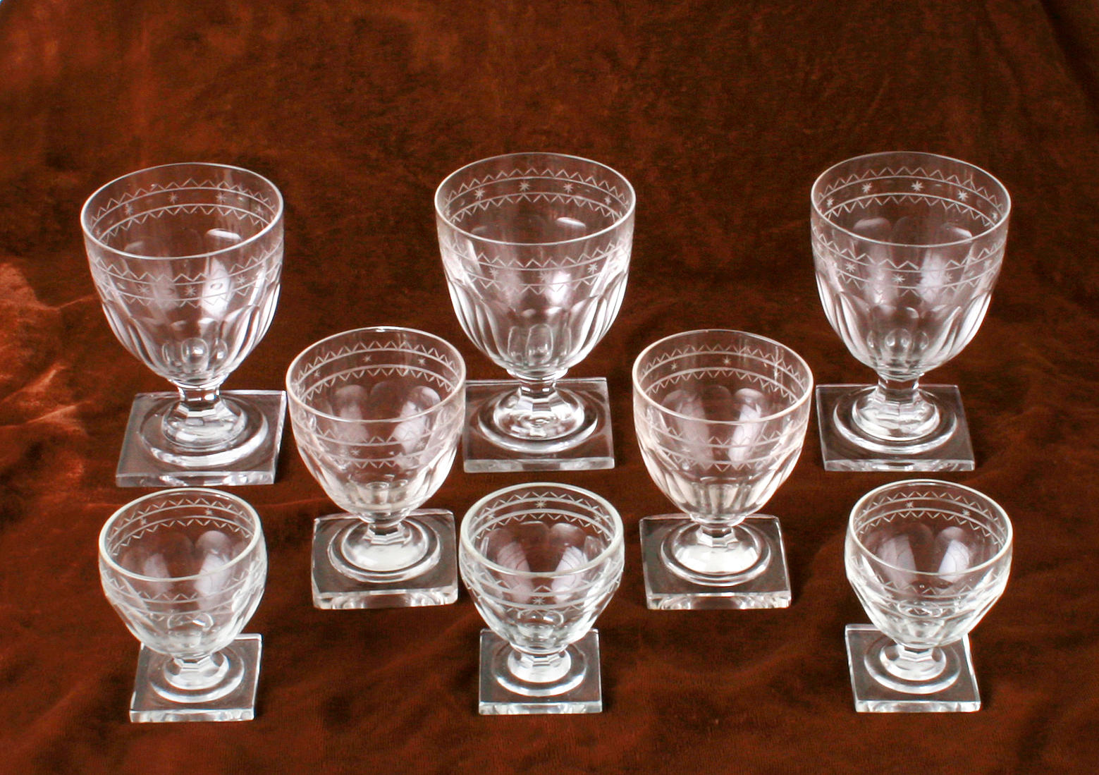 Bonhams A Graduated Set Of Early 19th Century Swedish Glasses Various