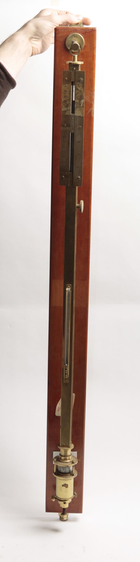Bonhams : Two 20th century lacquered brass stick barometers 2