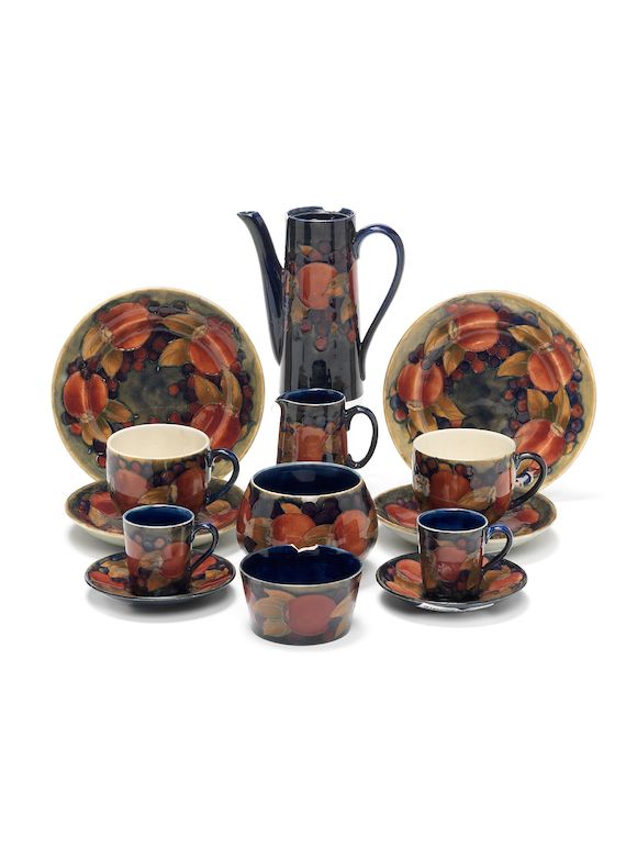 Bonhams : William Moorcroft 'Pomegranate' a part Tea and Coffee set ...