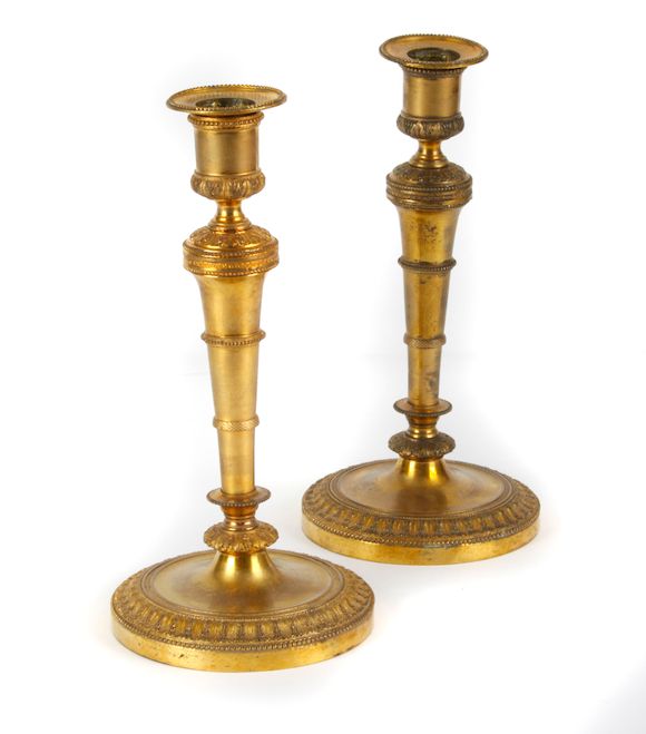Bonhams : A pair of early 19th Century French gilt bronze ...
