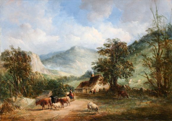 Bonhams : Alfred Vickers Snr. (British, 1786-1868) 'A Mountain Pass at ...