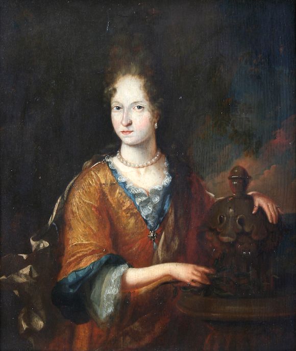 Bonhams : Circle of Caspar Netscher (Dutch, 1639-1684) Portrait of a ...