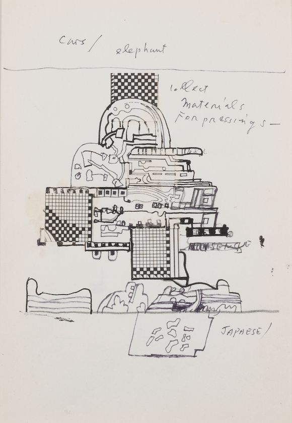 Bonhams : Sir Eduardo Paolozzi (British, 1924-2005) 'Cars/Elephant'