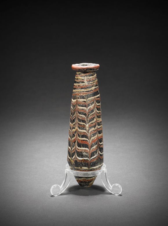 Bonhams : A Greek core-formed glass alabastron