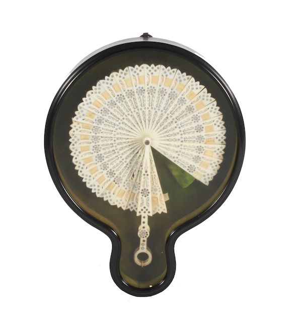Bonhams : A 19th century bone cockade fan