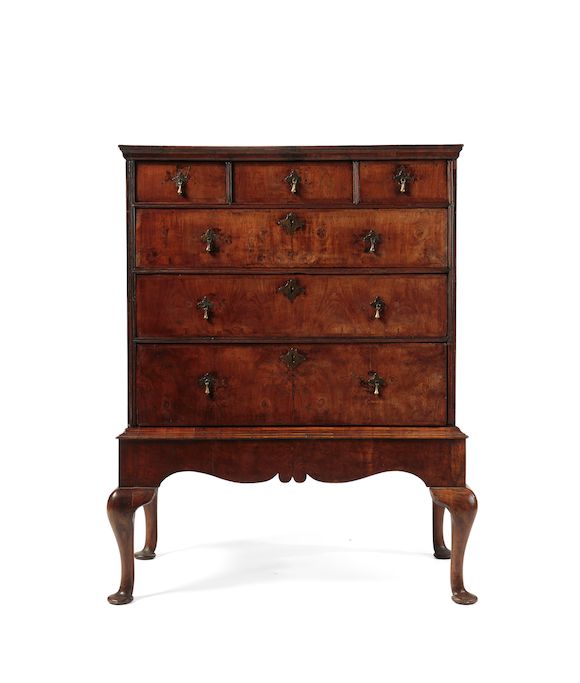 Bonhams : An early 18th century and later walnut and cross-banded chest ...