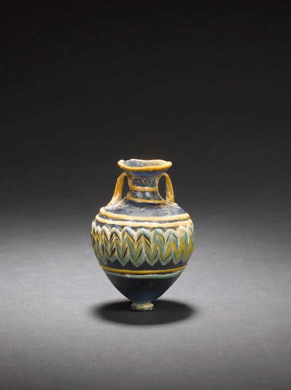 Bonhams : A Greek core-formed glass amphoriskos