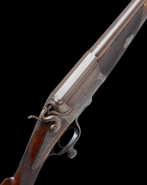 Bonhams : A fine 8-bore (3in) single-barrelled wild-fowling hammer gun ...