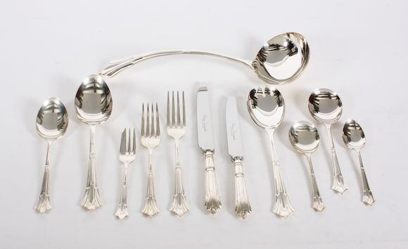 Bonhams : A silver canteen of Albany pattern flatware Sheffield, 2000 ...