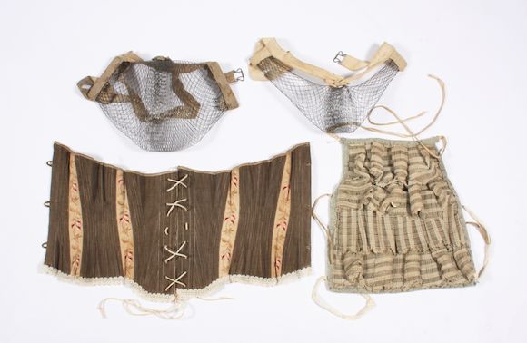 Bonhams : Two braided wire bustle pads