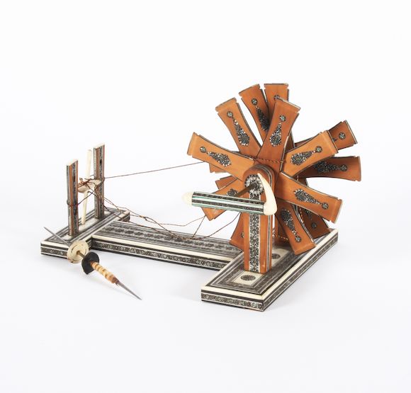Bonhams : A 19th century Anglo-Indian Sadeli work sandalwood and ivory ...