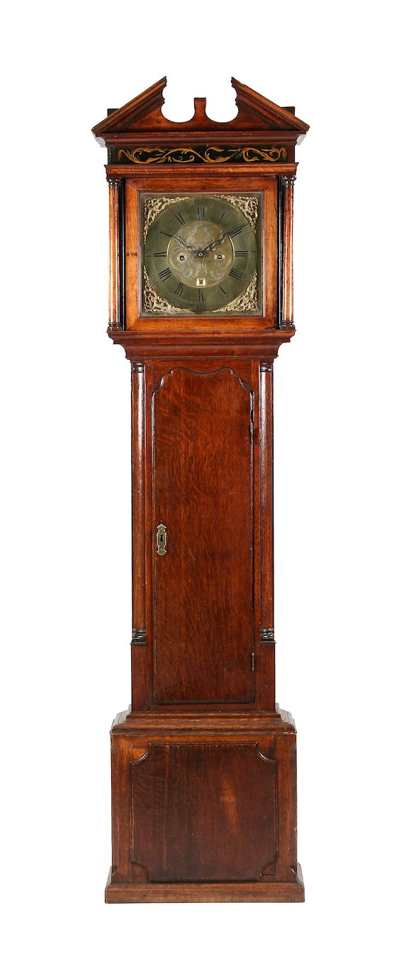 Bonhams : A late 18th Century oak-cased 30-hour brass dial longcase ...