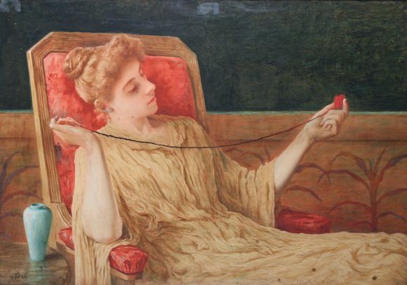 Bonhams : Reginald Barber (British, active 1882-1908) 'Idling', a young ...