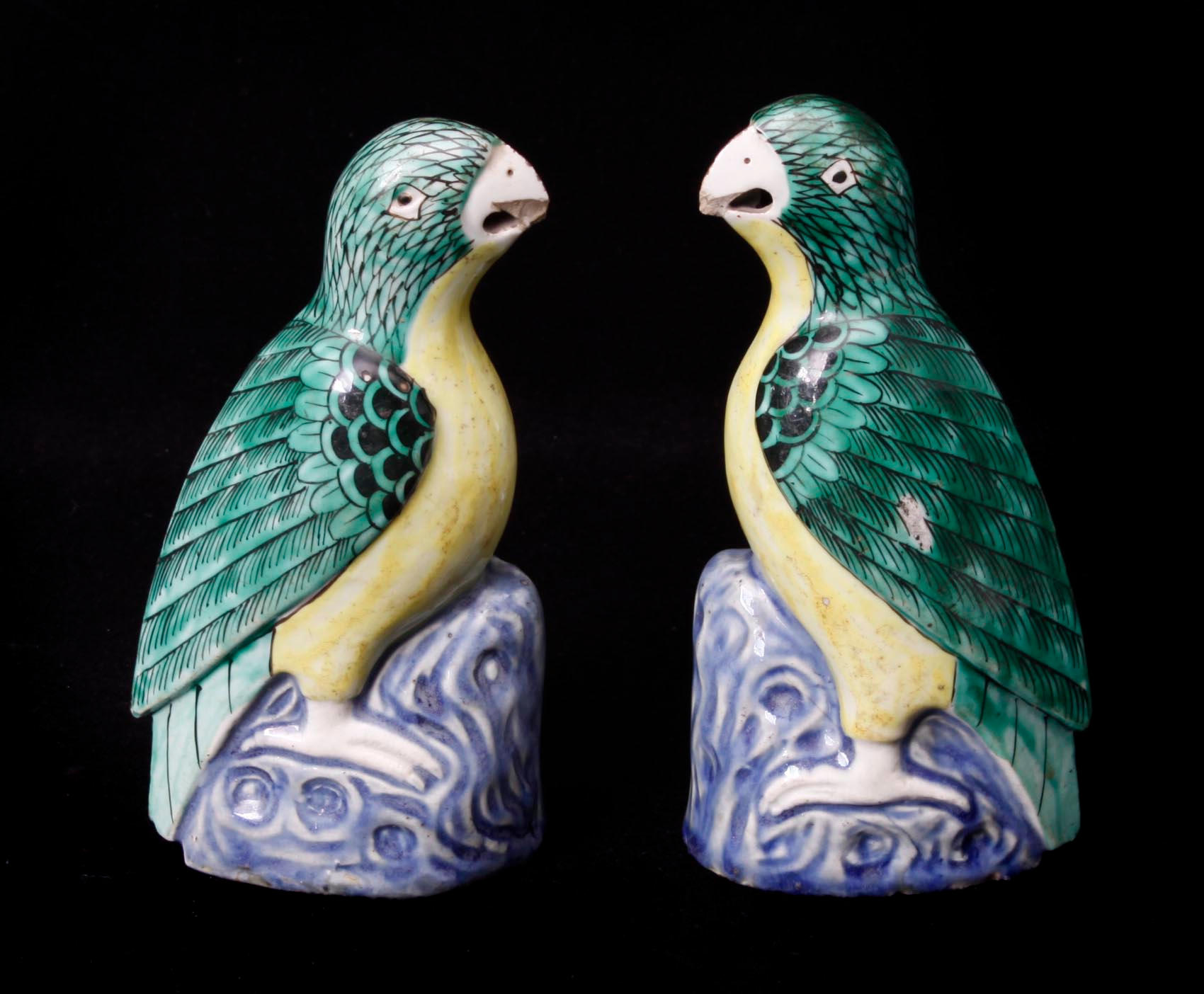 Bonhams A Pair Of Chinese Export Models Of Parrots 18th 19th Century