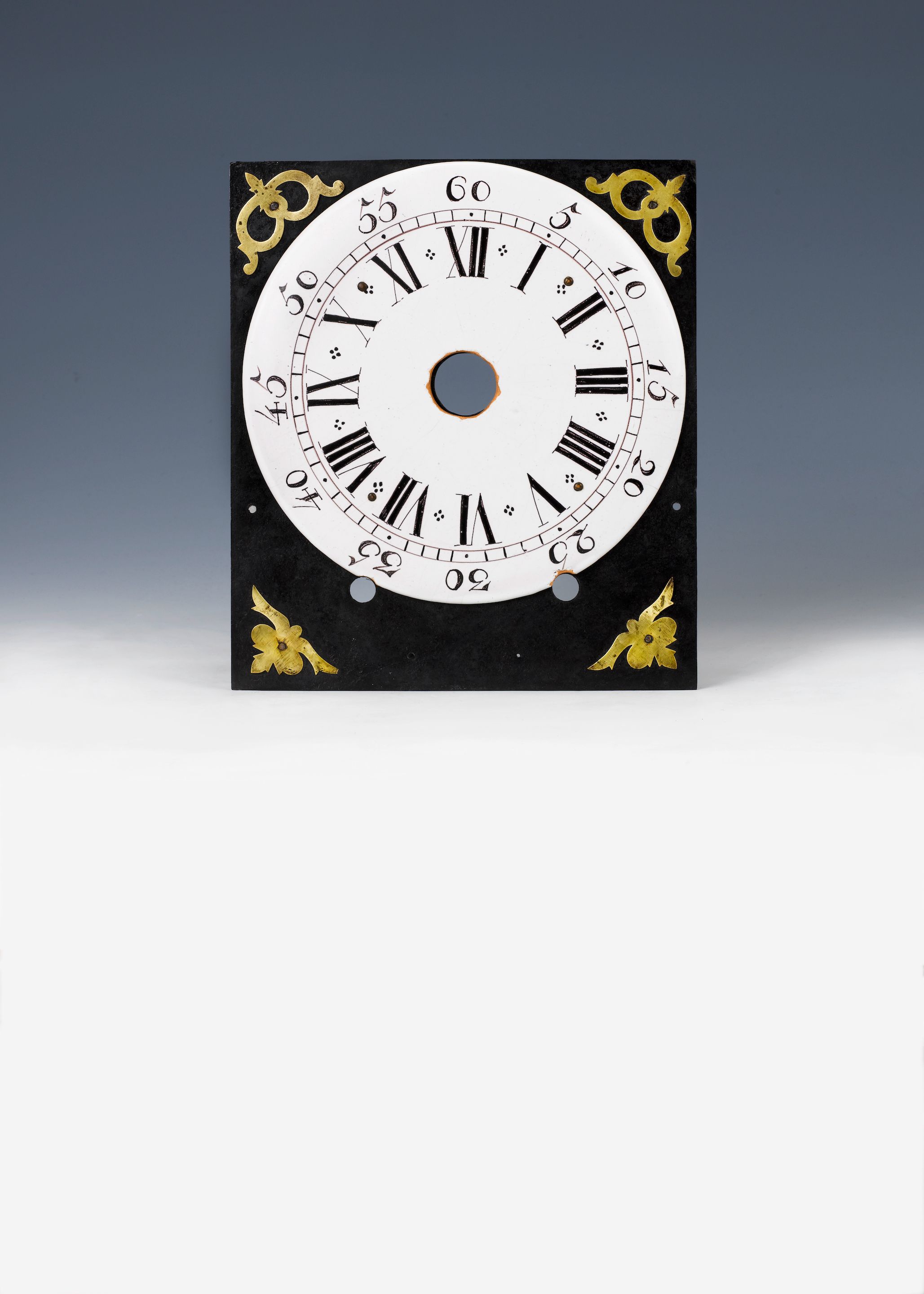 Bonhams : An English delftware clock dial plate late 18th century