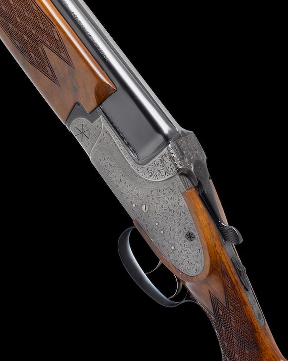 Bonhams : A 12-bore (2¾in) 'Mod. 571.1' over-and-under sidelock ejector ...