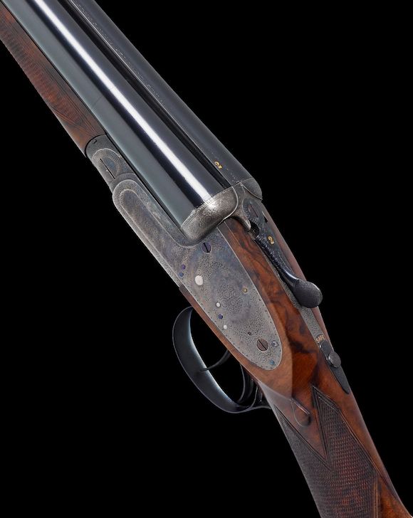Bonhams : A 12-bore 'Twelve-Twenty' assisted-opening sidelock ejector ...