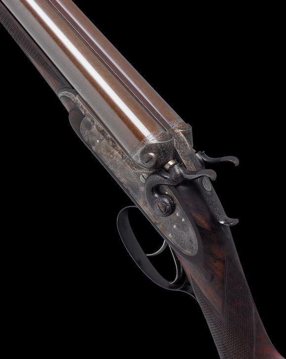 Bonhams : A 12-bore bar-in-wood sidelock hammer gun by Charles Boswell ...