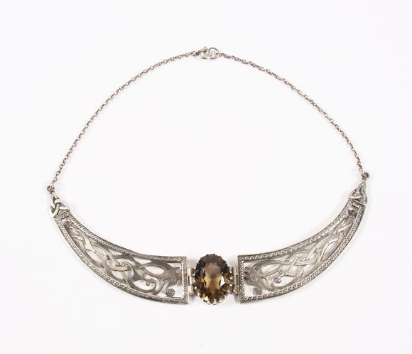 Bonhams : A Celtic Art Industries smokey quartz necklace designed by ...