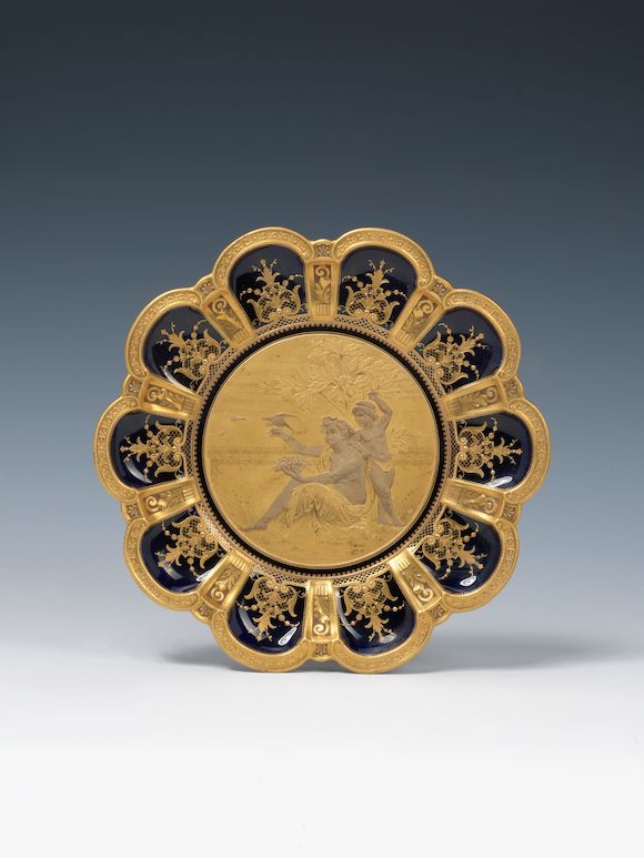 Bonhams : A fine Royal Crown Derby cabinet plate by John Joseph ...