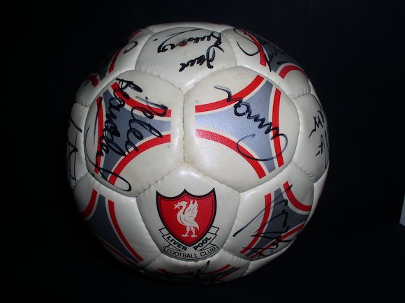Bonhams : A Liverpool hand signed football