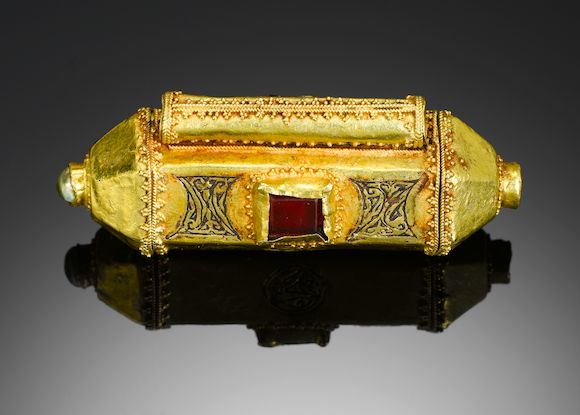 Bonhams : A Seljuk gold Amulet Case Persia or Syria, 12th/ 13th Century