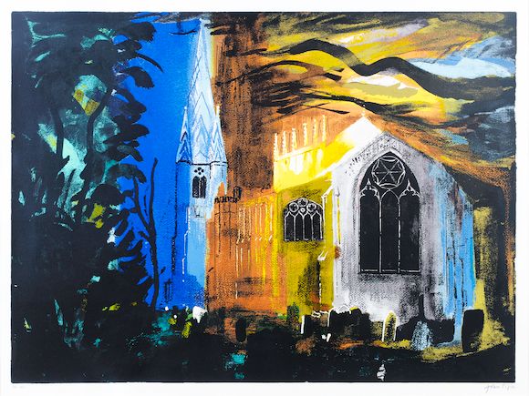Bonhams : John Piper (British, 1903-1992) Long Sutton Screenprint, 1985 ...