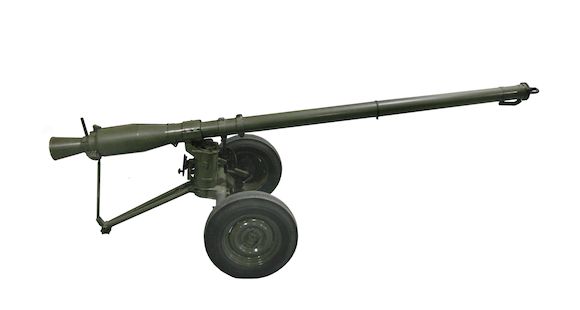 Bonhams : An Argentinian 105MM recoilless anti-tank gun, no. 0104
