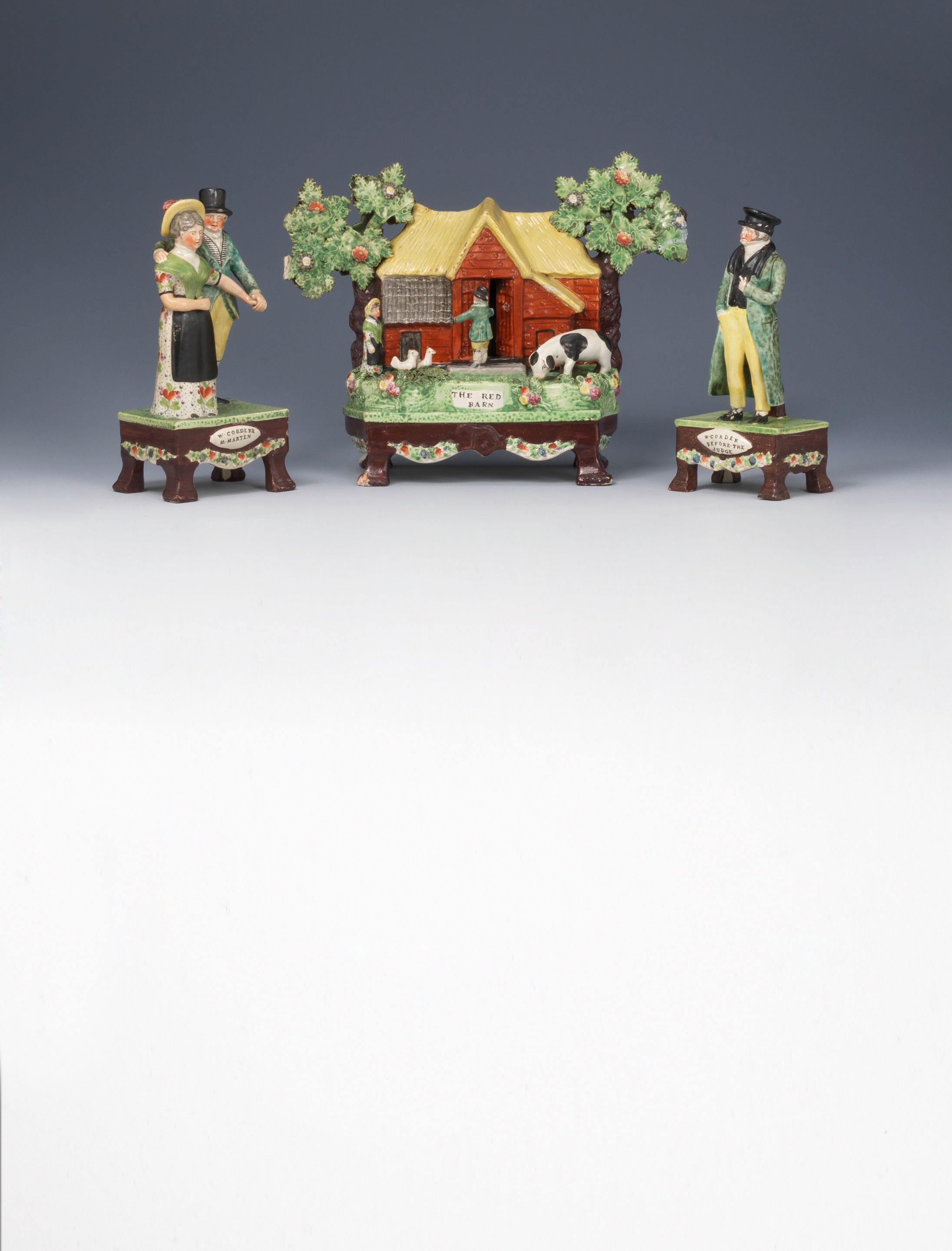 Bonhams : The Red Barn Murder A rare group of three Staffordshire ...