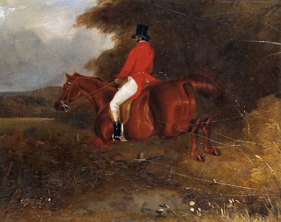 Bonhams : Henry Calvert (British, 1798-circa 1869) Taking a fence