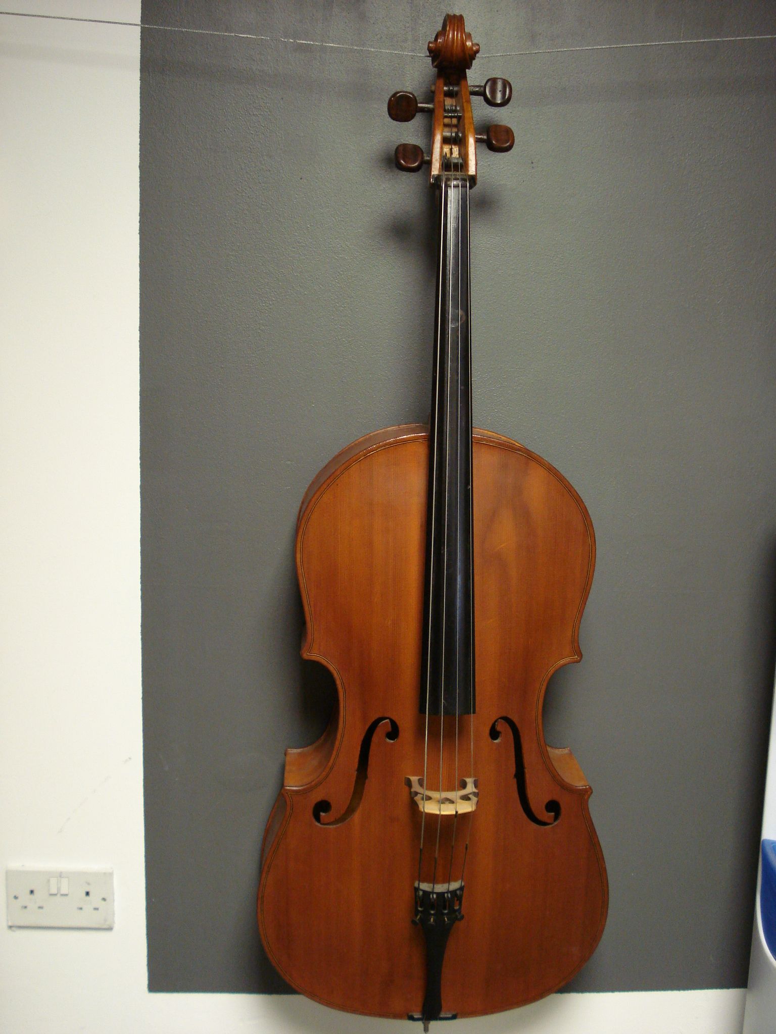 Bonhams : An English Cello by James Wrigley, Freckleton, Preston 1978 (1)