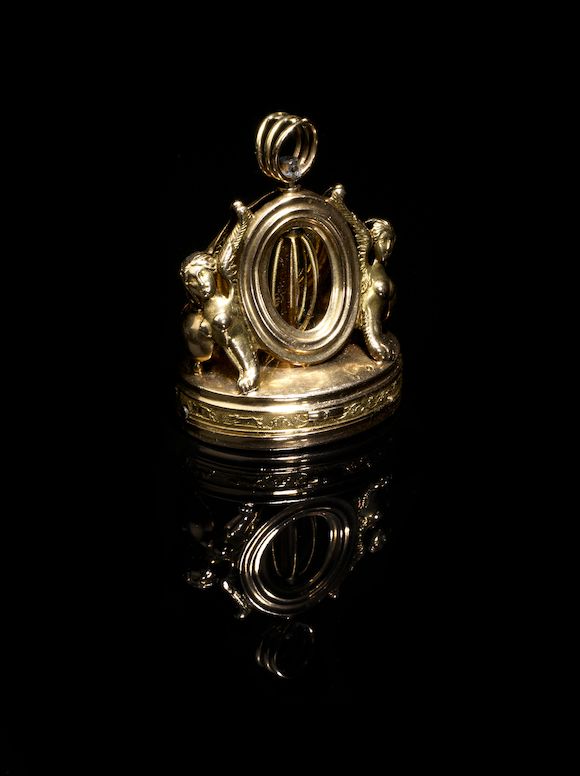 Bonhams : A fine and early gold musical fob seal, circa 1825 ...