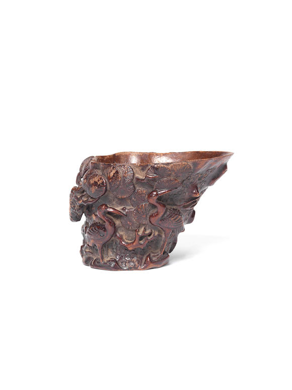Bonhams A Carved Bamboo Libation Cup 18th Century