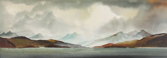 Bonhams : Tom Shanks RSW RGI (British, 1921) 'Torridon Mountains'