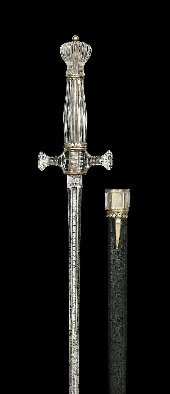 Bonhams : A Very Rare Dress Sword With Rock Crystal Hilt