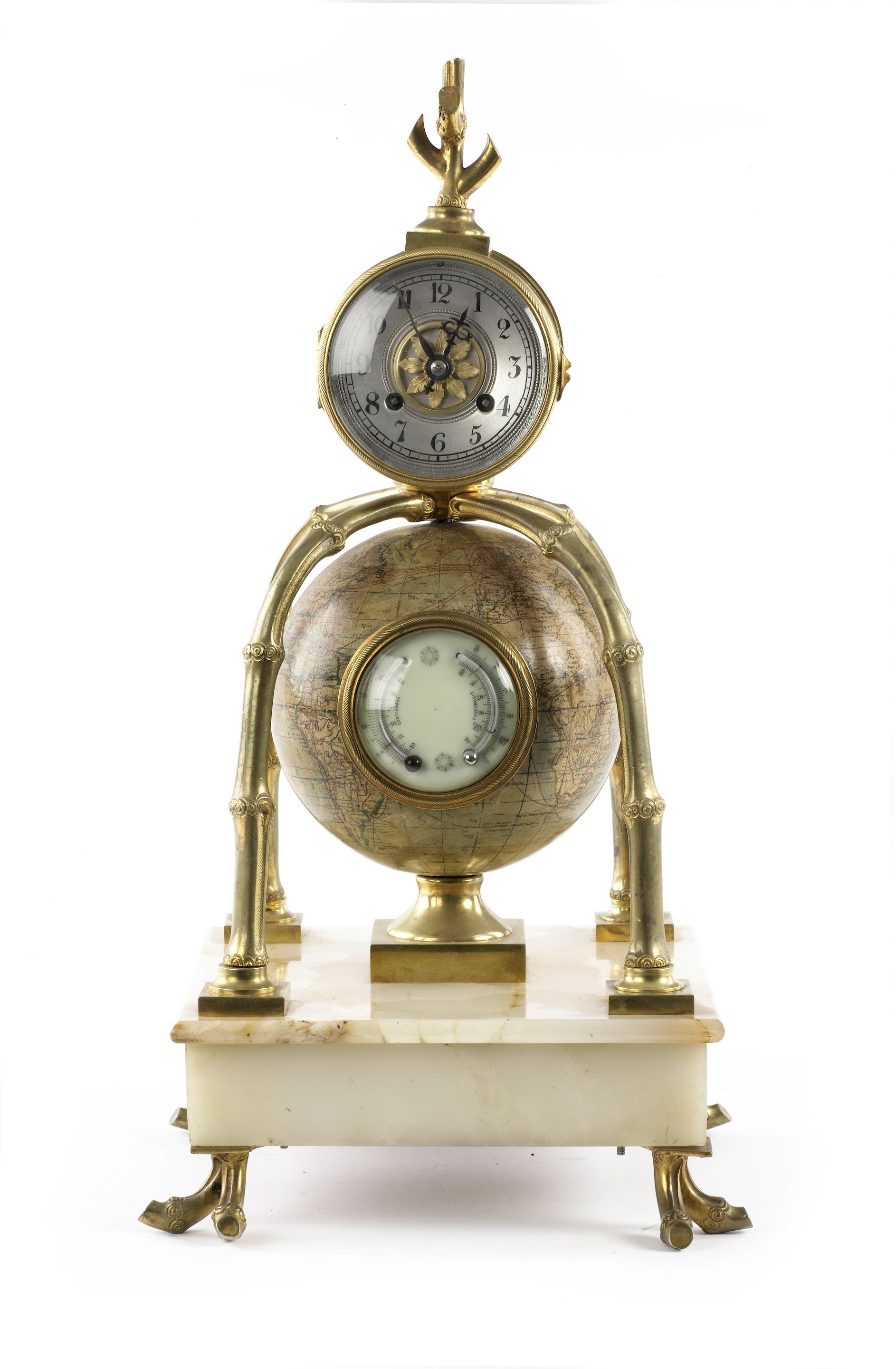 A rare early 20th century automata world time striking clock - auctions ...