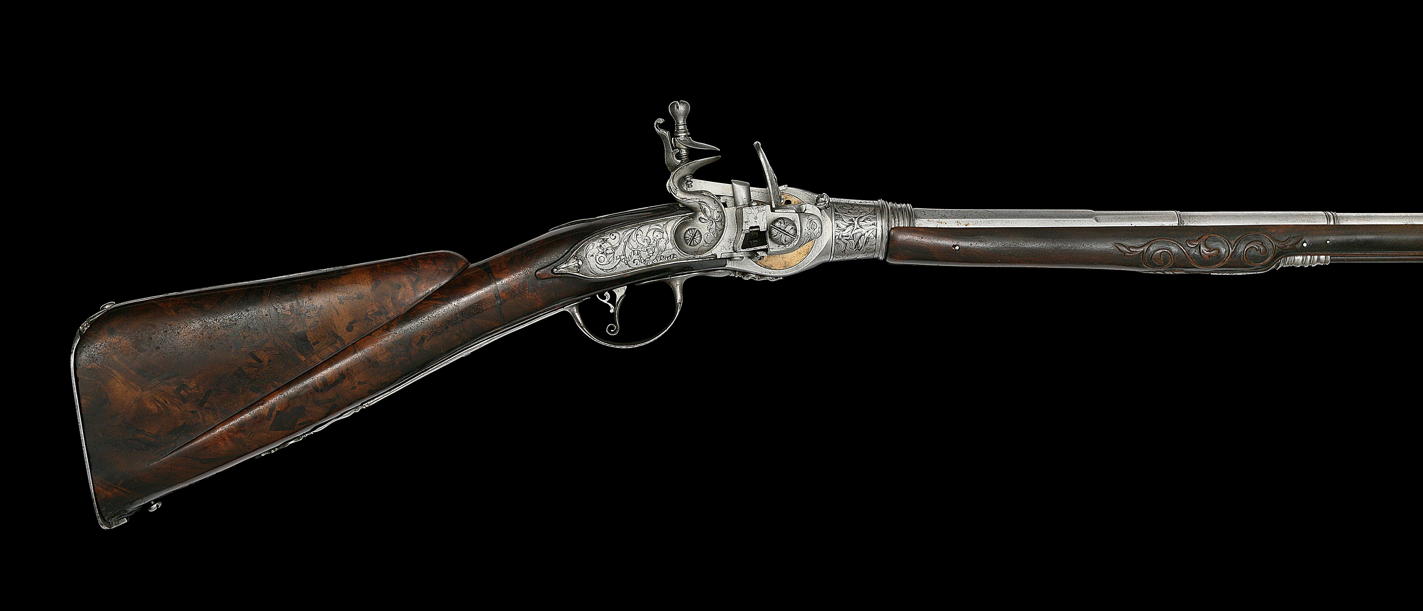 Bonhams : A Fine And Rare Italian 40-Bore Flintlock Breech-Loading ...